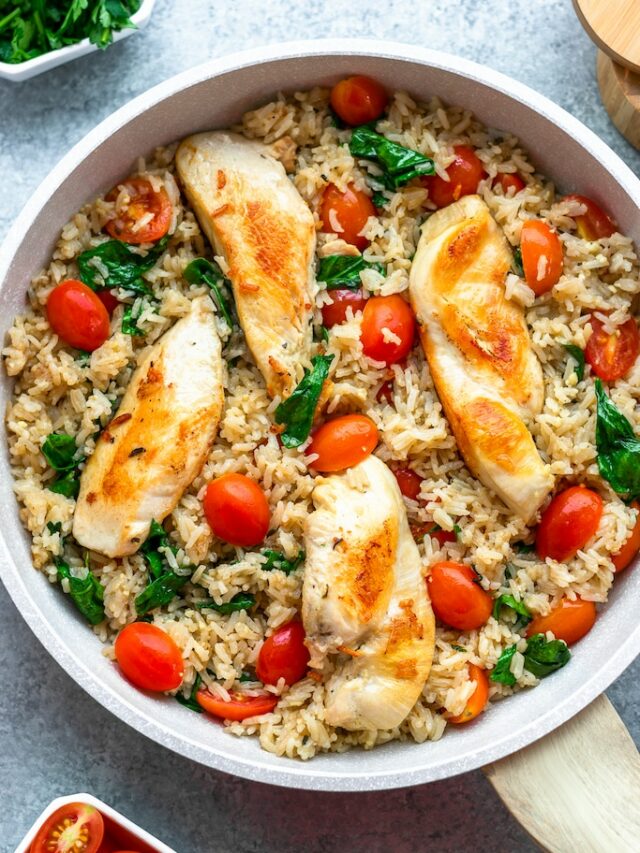 Pesto Chicken and Rice Skillet Story - Beauty and the Bench Press